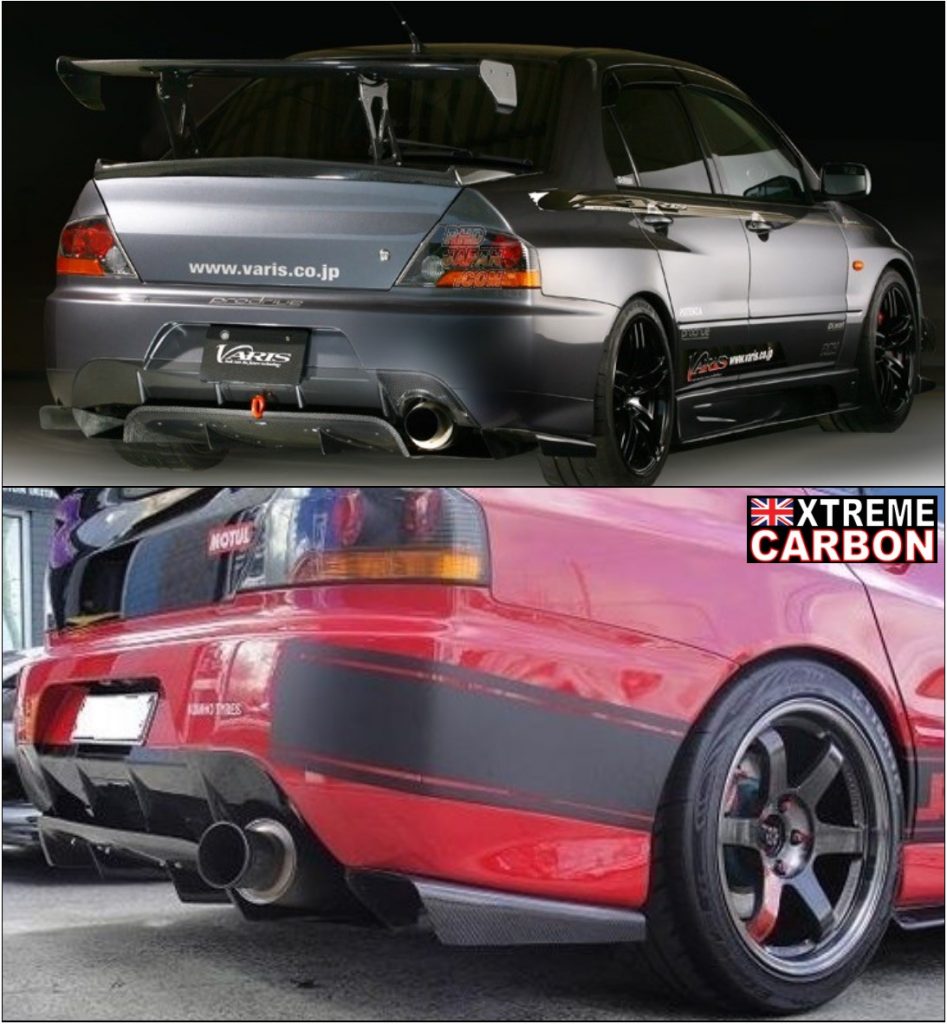 Mitsubishi Evo 9 V-Style Full rear diffuser - Xtreme Carbon UK