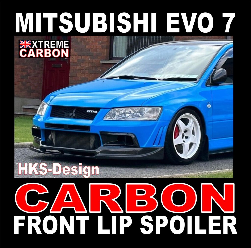 Mitsubishi Evo 7 HKS Design front lip spoiler - Xtreme Carbon UK