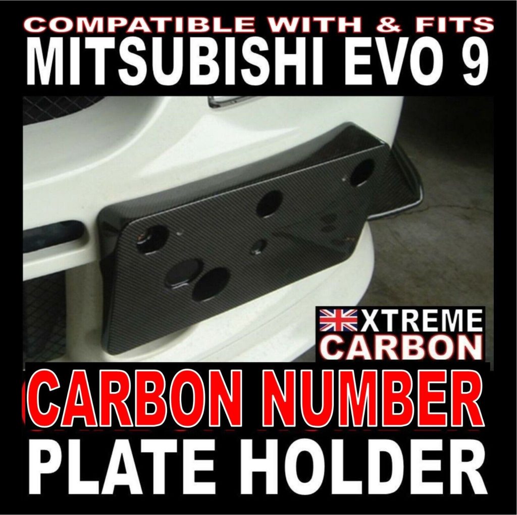 Mitsubishi Evo 9 Number plate holder bracket - Xtreme Carbon UK