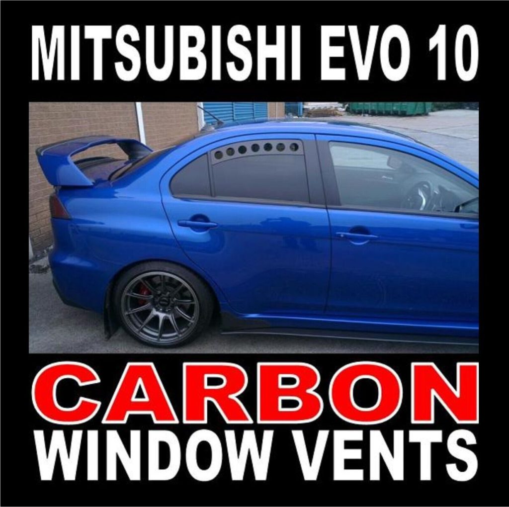 Mitsubishi Evo X Motorsport window vents - Xtreme Carbon UK